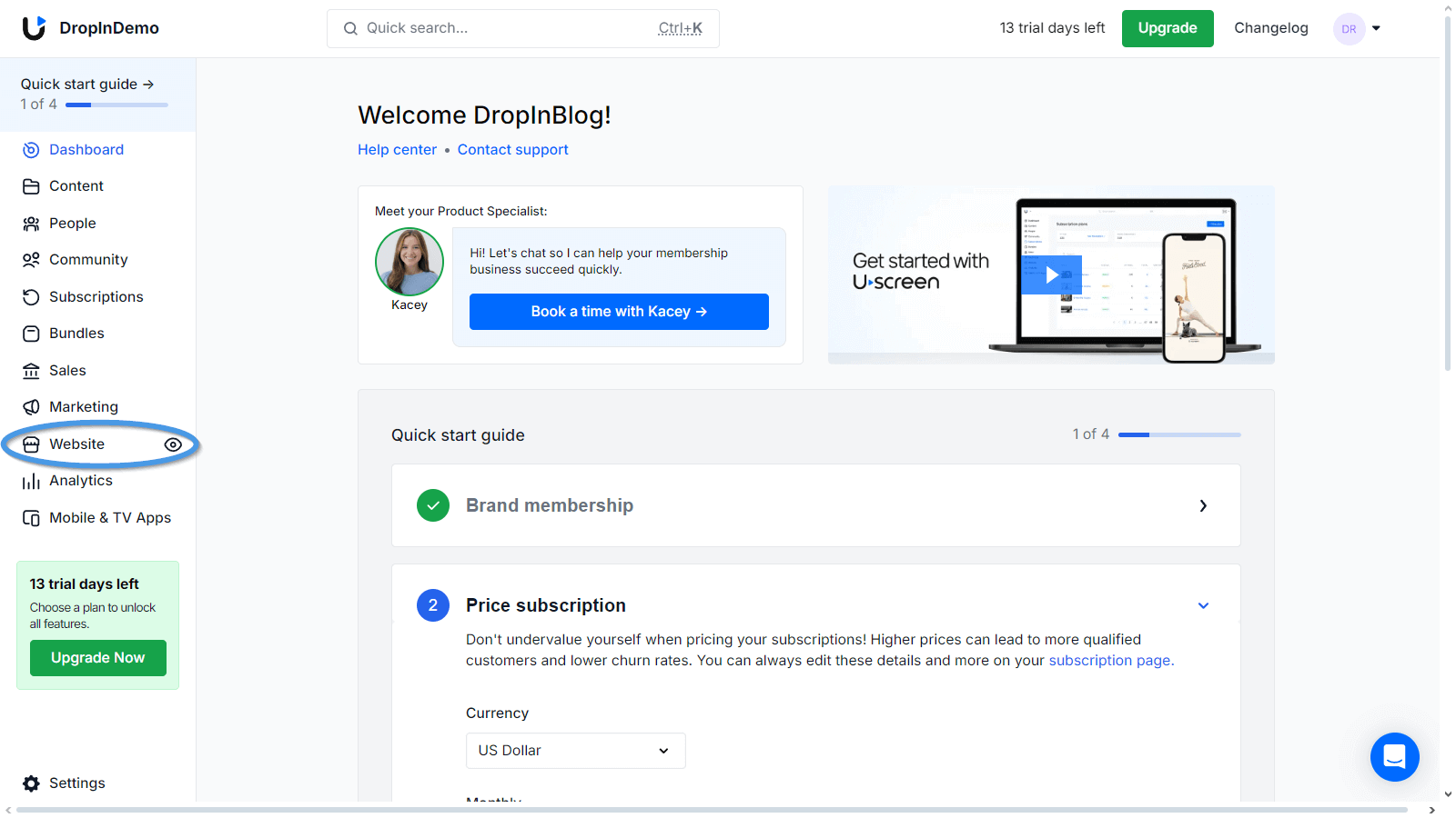 How to Create a Blog on Uscreen