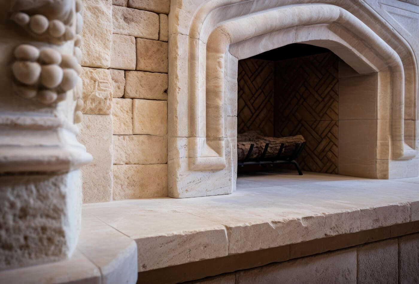 Stylish Sandstone Hearths for Fireplaces | Timeless Look