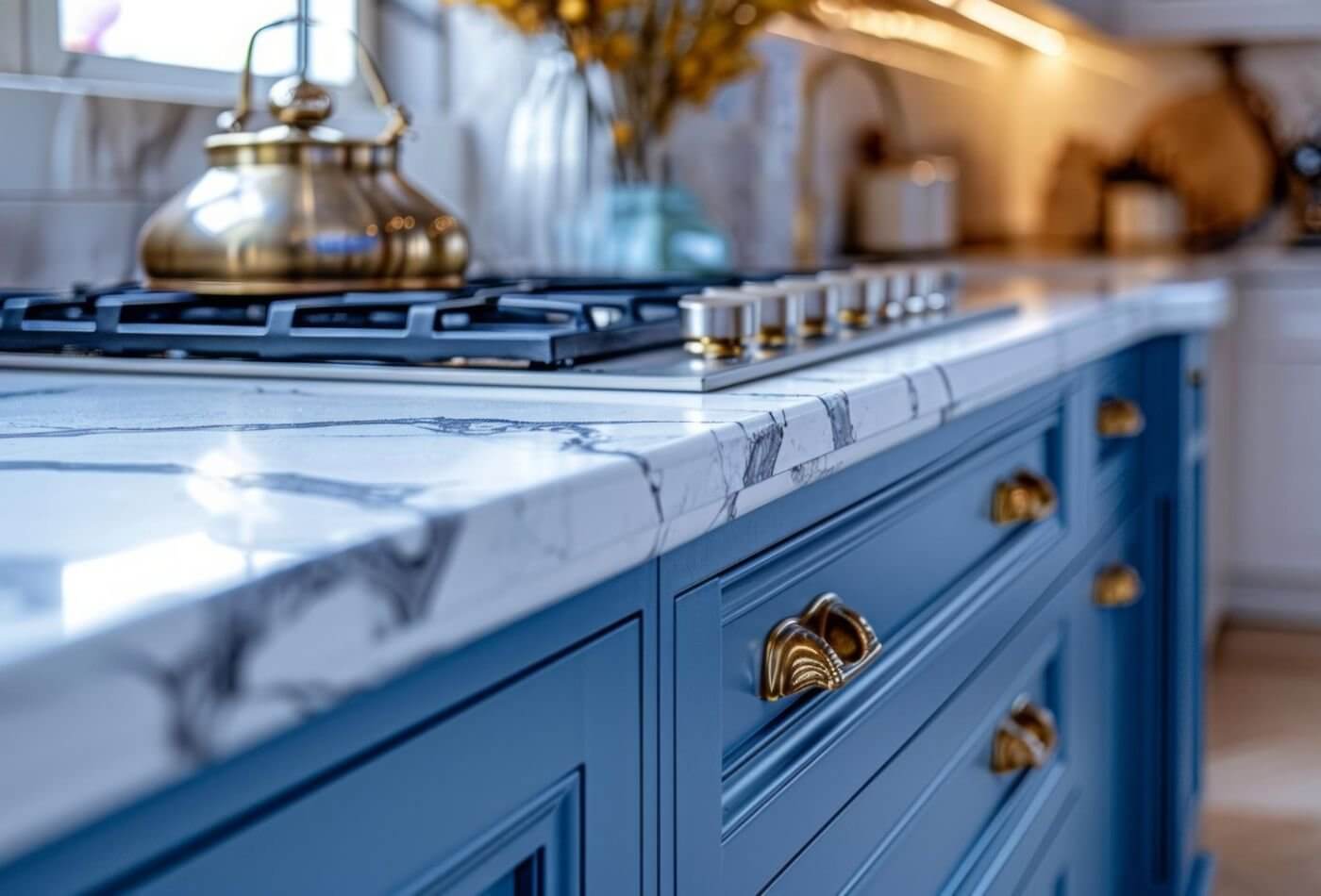 7 Blue Kitchen Worktops That Never Go Out of Style | UK