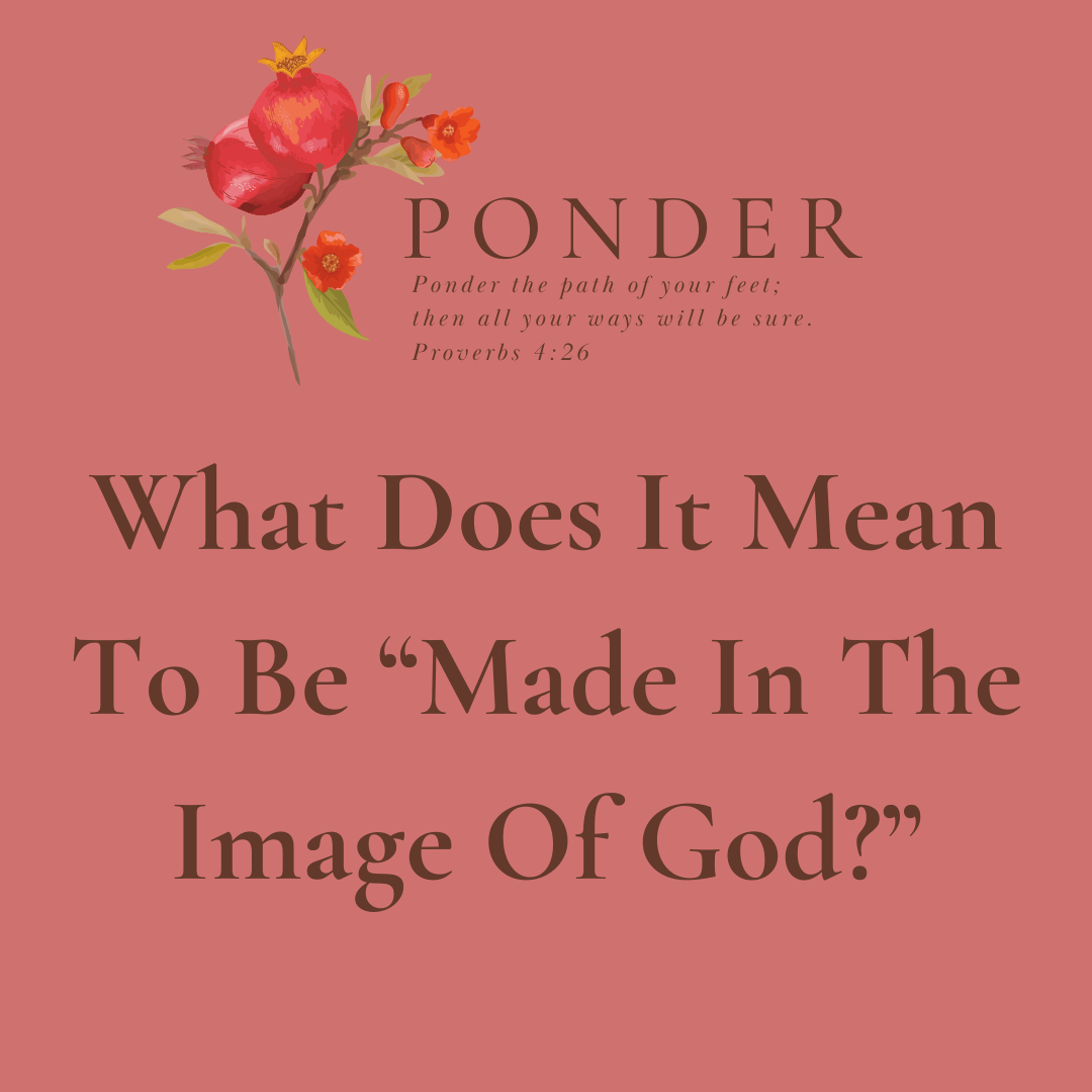Ponder This: What Does It Mean To Be Made In The Image Of God ...