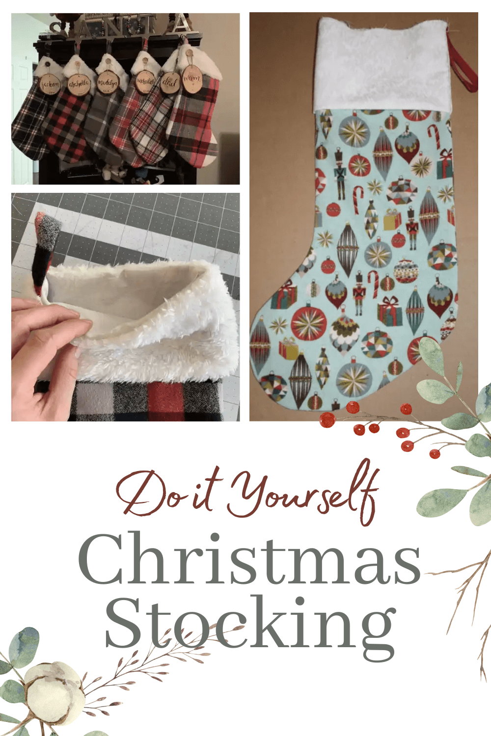 Easy Christmas Stocking Pattern| Sewing for Christmas