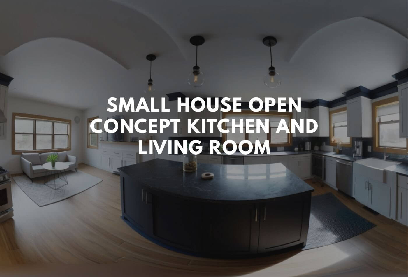 Small House Open Concept Kitchen and Living Room Designs