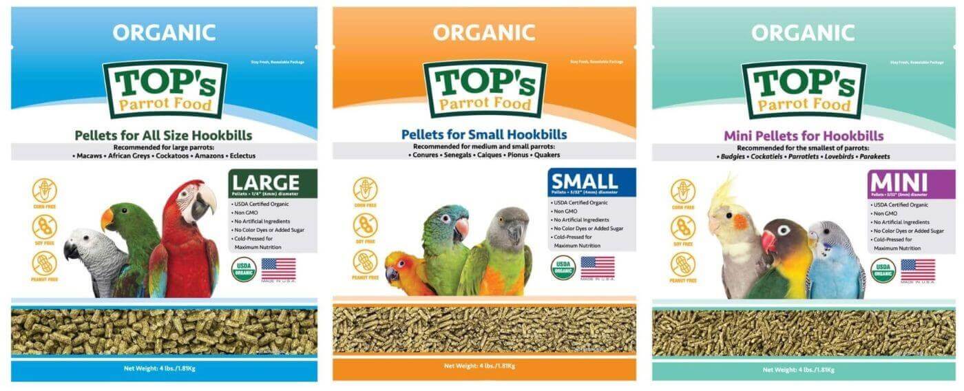 Parrot Essentials Sells TOP's Parrot Food