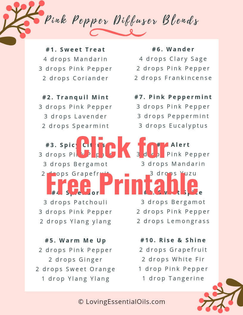 Pink Pepper Diffuser Blends - 10 Zesty Essential Oil Recipes – Loving Essential Oils