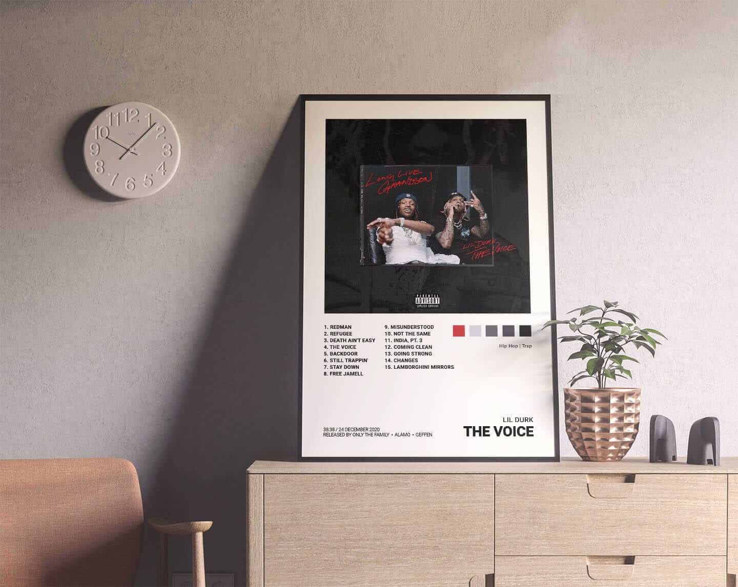 Lil Durk - The Voice Music Album Poster: A Testament to Raw Talent