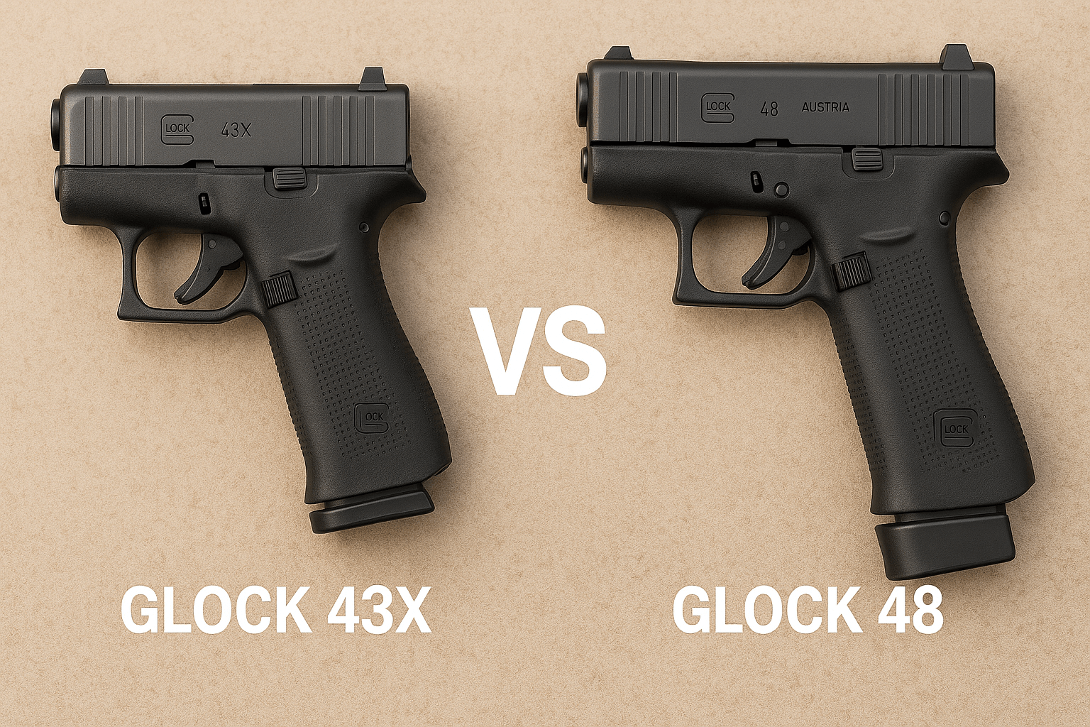 Glock 43X vs Glock 48 : The Definitive Guide