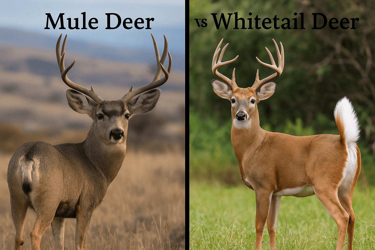 Mule deer vs whitetail deer