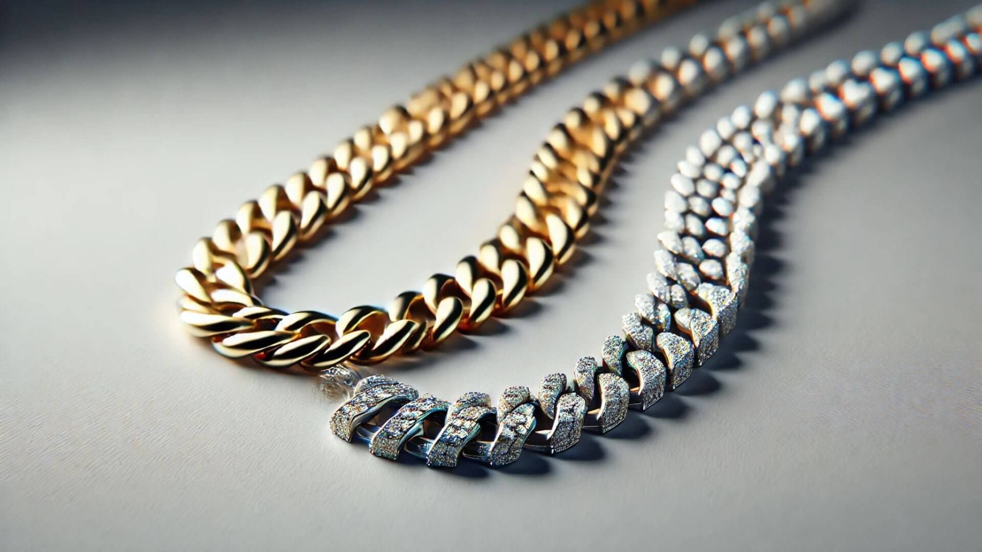 Plain vs. Iced Out Cuban Link Chains – Adamans