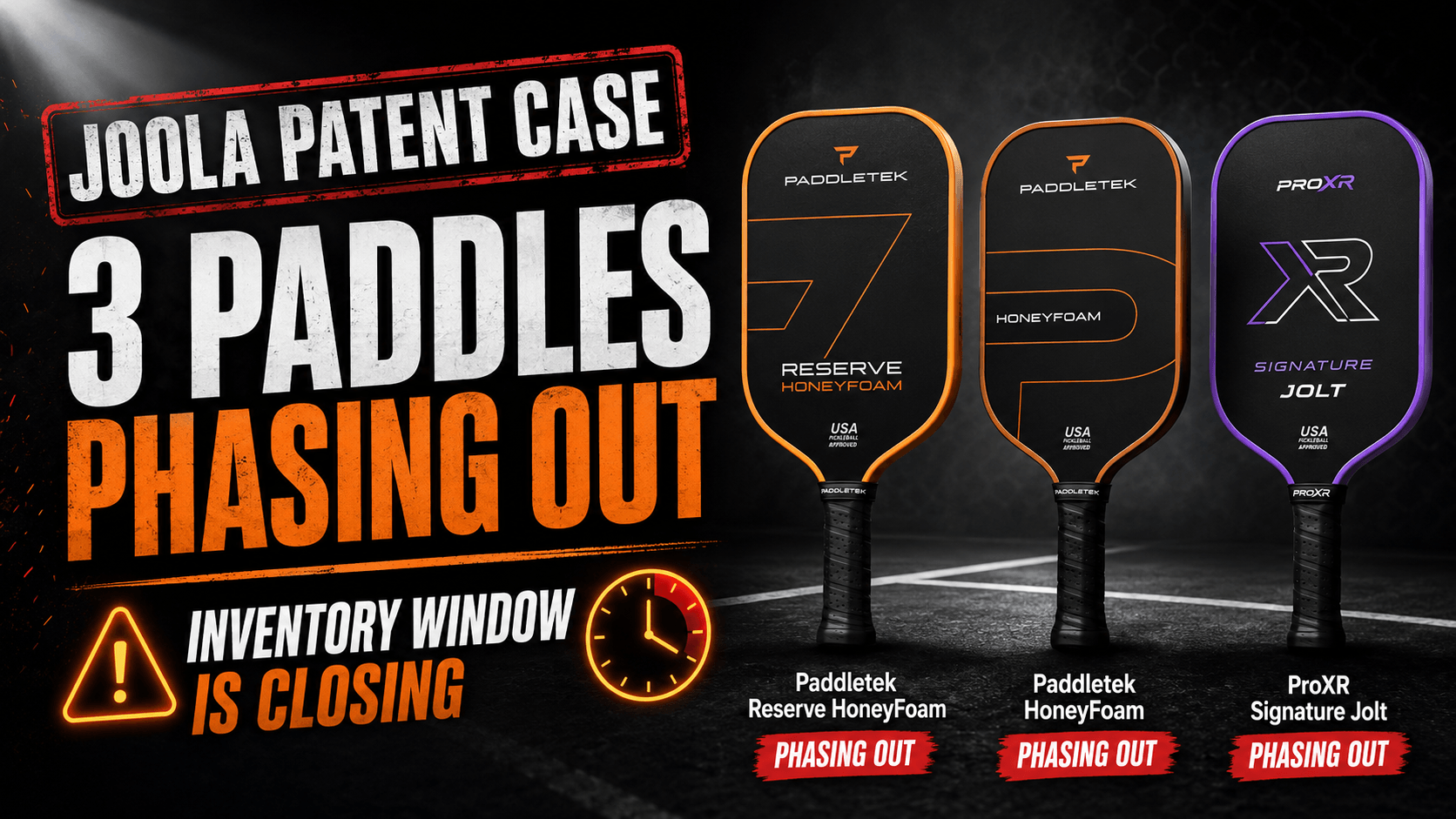 JOOLA Paddle Patent: 3 Paddles Phased Out by Fall 2026 – Spinwave ...