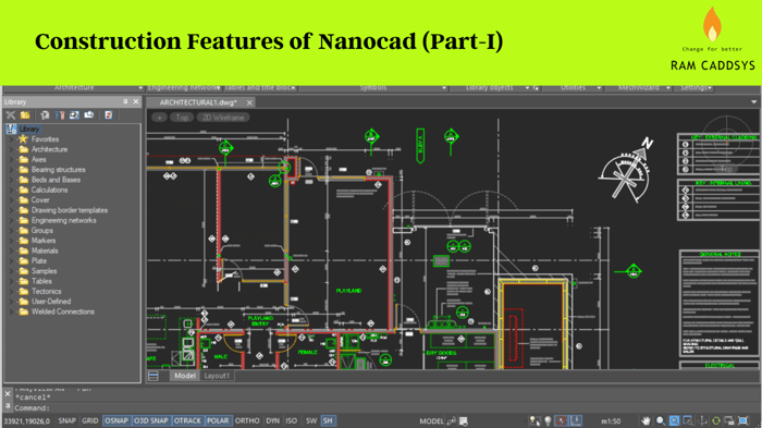 Nanocad Construction Features (Part-I)