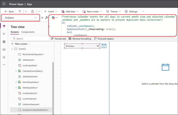 Build a Power Apps Calendar Screen (No Code!)