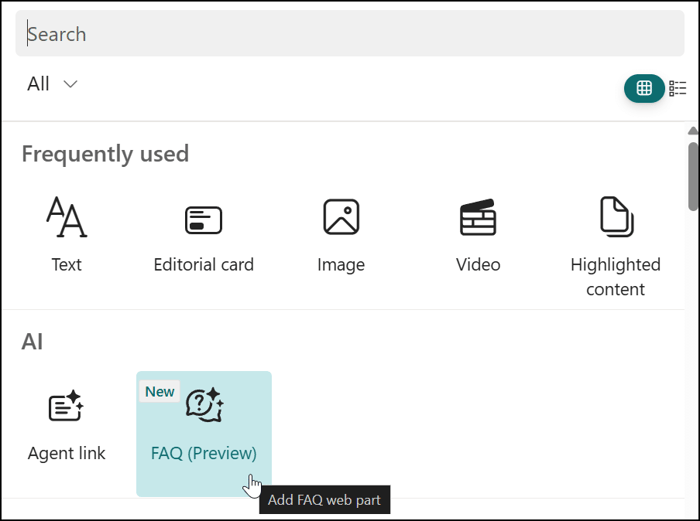 SharePoint's New FAQ Web Part: Powered by Copilot