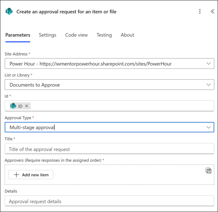 SharePoint Approval Requests in Power Automate