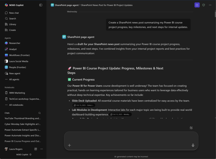 The SharePoint Page Agent in Copilot: Getting Started