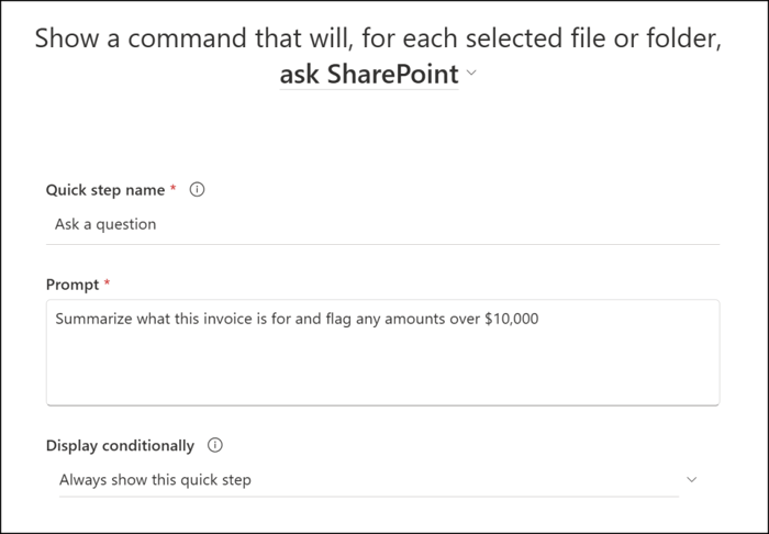 SharePoint Quick Steps Column: One-Click Buttons