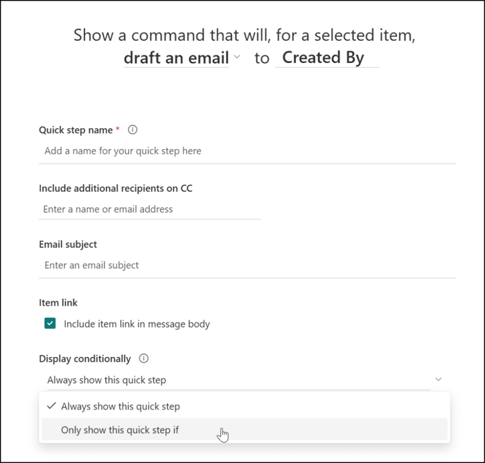 SharePoint Quick Steps Column: One-Click Buttons