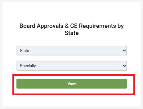 CE Requirements Lookup Tool by State and License Type