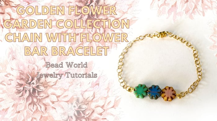 Golden Flower Garden Collection - Six Flower Necklace