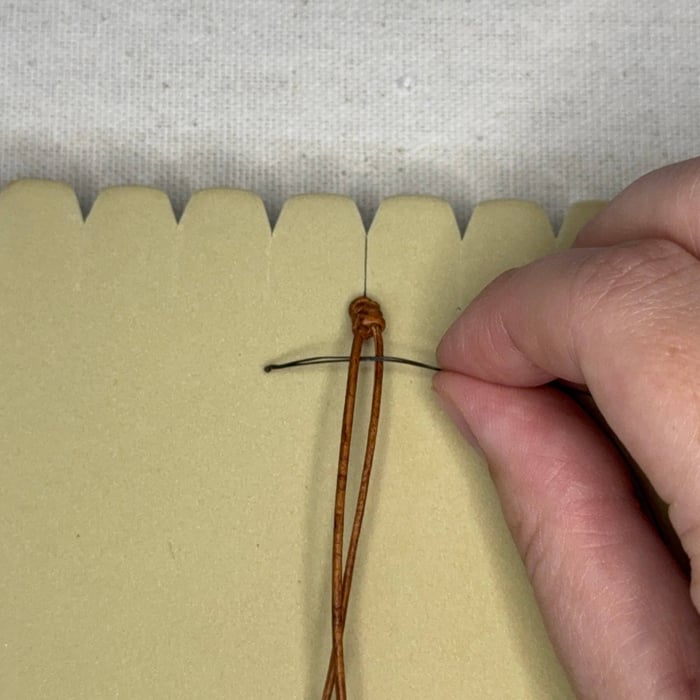 Leather Wrap Hat Band - Western Delica Pattern