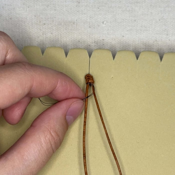 Leather Wrap Hat Band - Western Delica Pattern